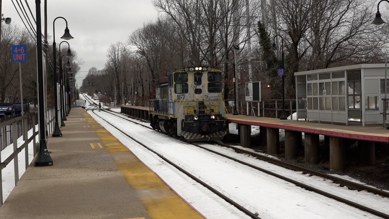 LIRR MP15AC 167 Lite Through Kings Park - YouTube