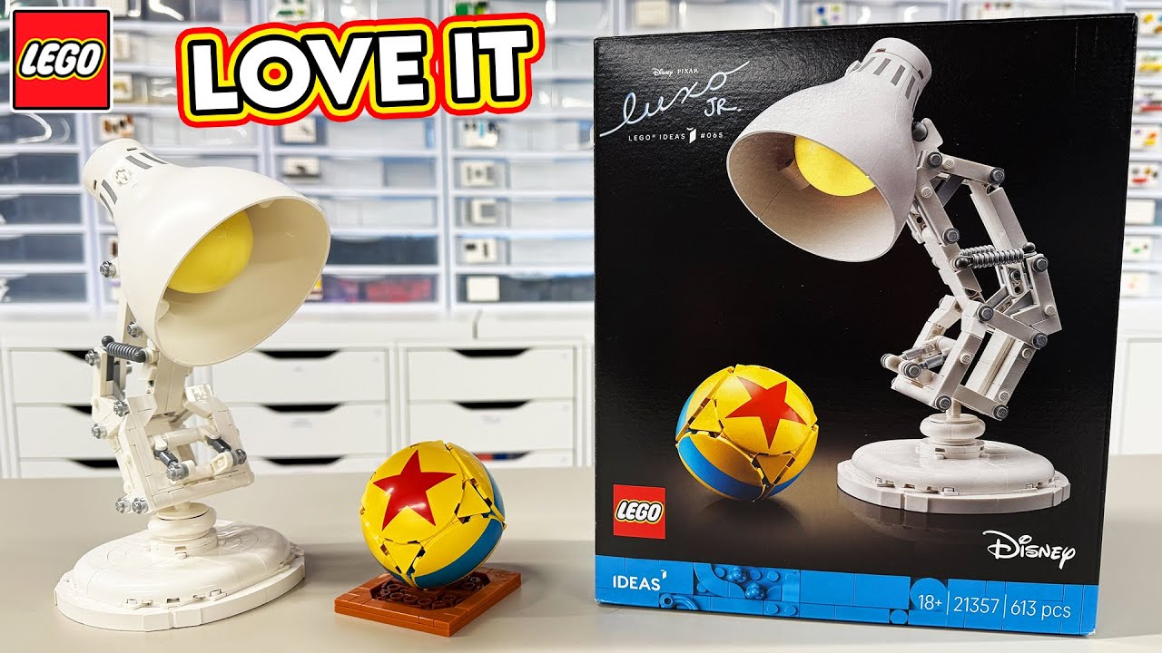 LEGO Ideas 21357 Disney Pixar Luxo Jr. Lamp & Ball Review - YouTube