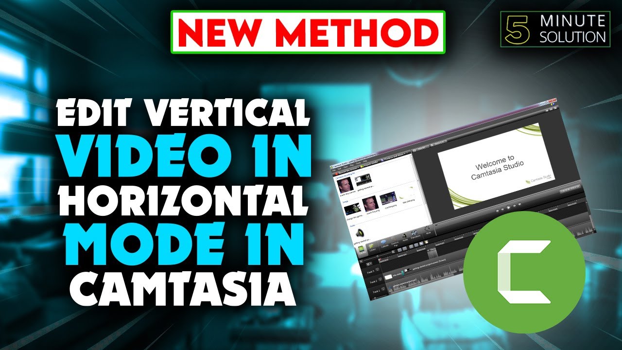 How to Edit Vertical Video in Horizontal Mode in camtasia 2024 - YouTube