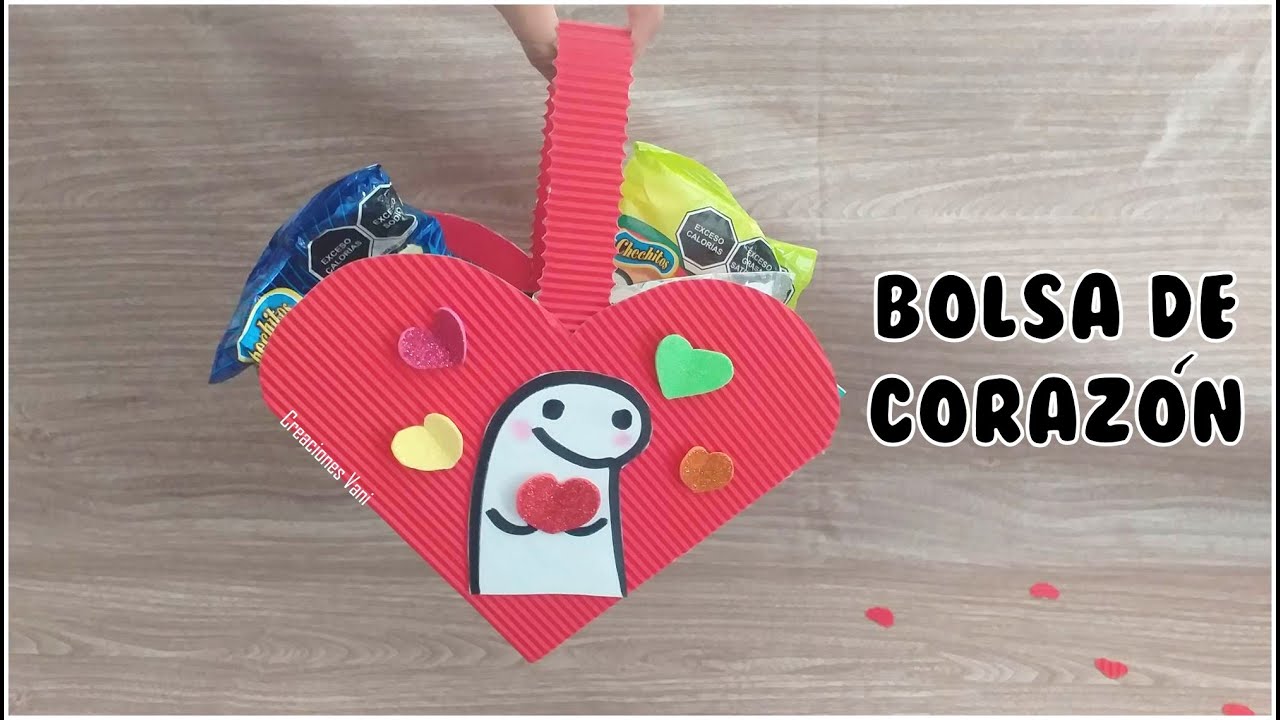 Bolsa en forma de Corazón hecha con Carton Corrugado - YouTube