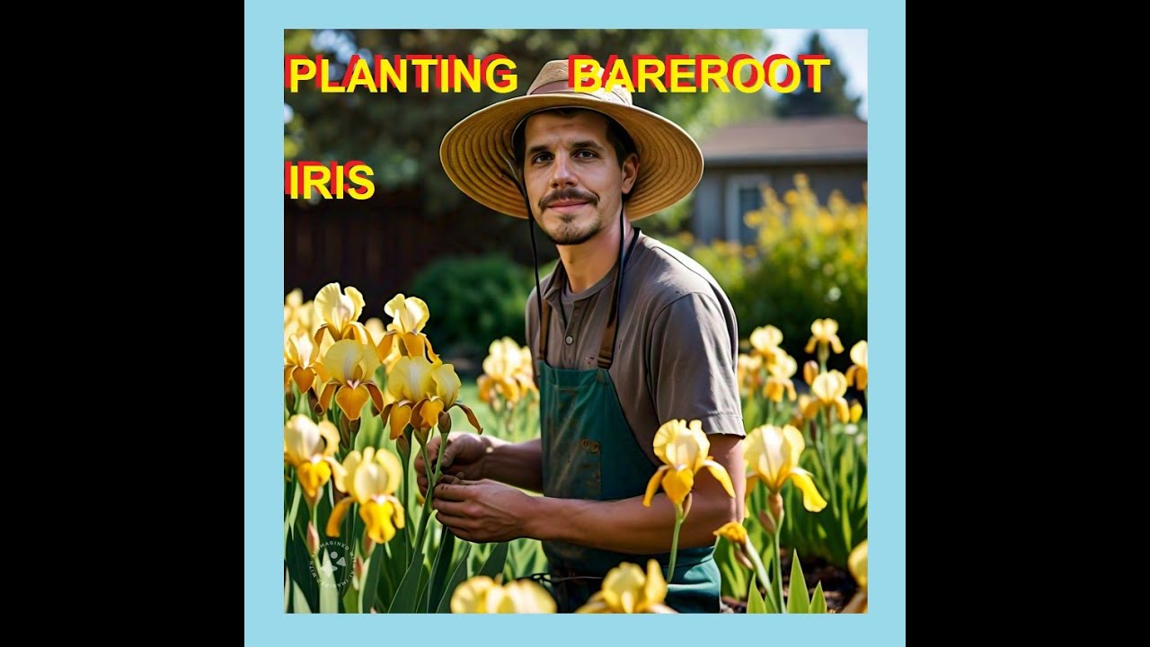 Planting our new bare root Iris rhizomes in the garden. - YouTube