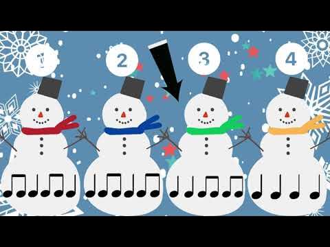 "Snowman Rhythm" Song and Game (Quarter/Eighth) - YouTube
