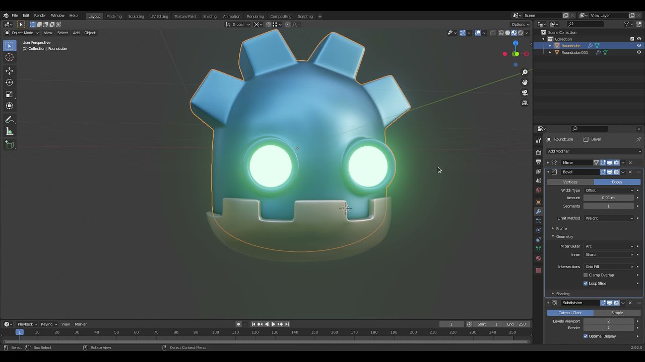 Godot Robot head made in Blender 3D - YouTube