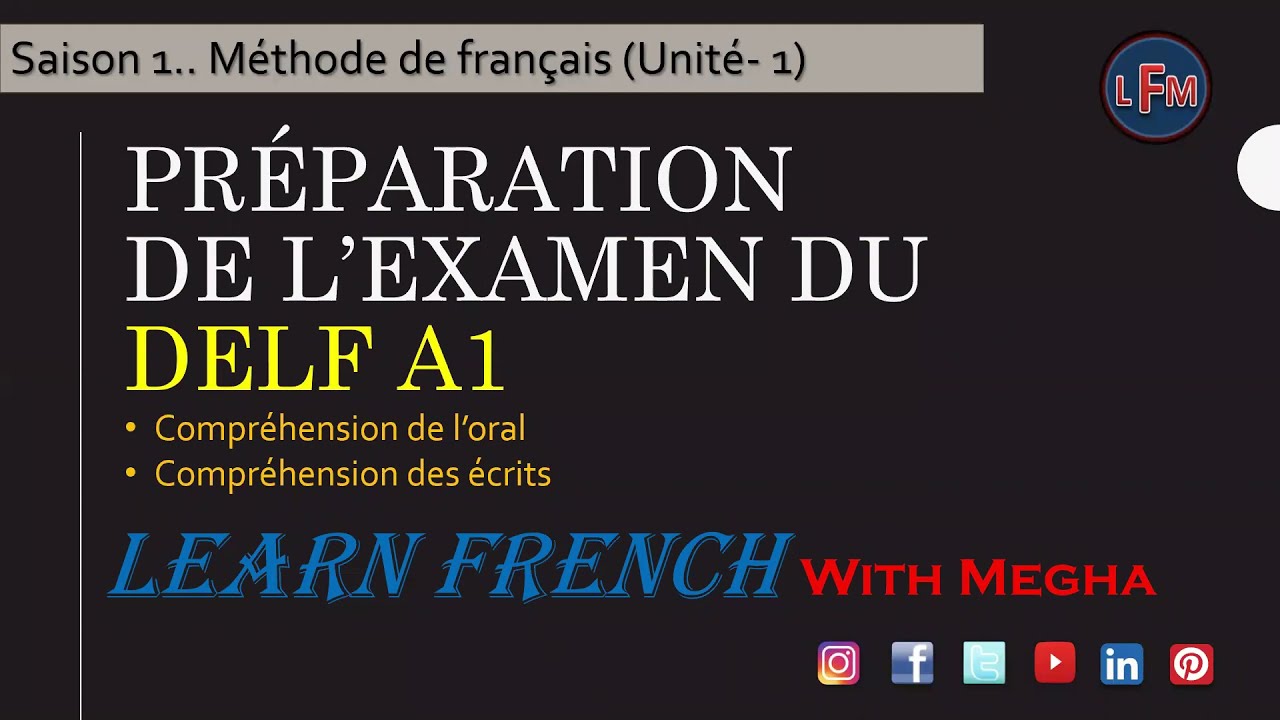 Delf A1 (Saison 1, unité-1) - YouTube