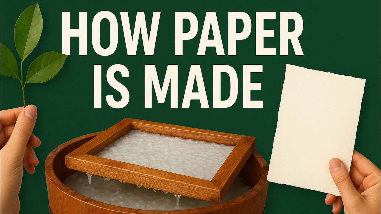 From Tree to Page: The Art of Making Paper - YouTube