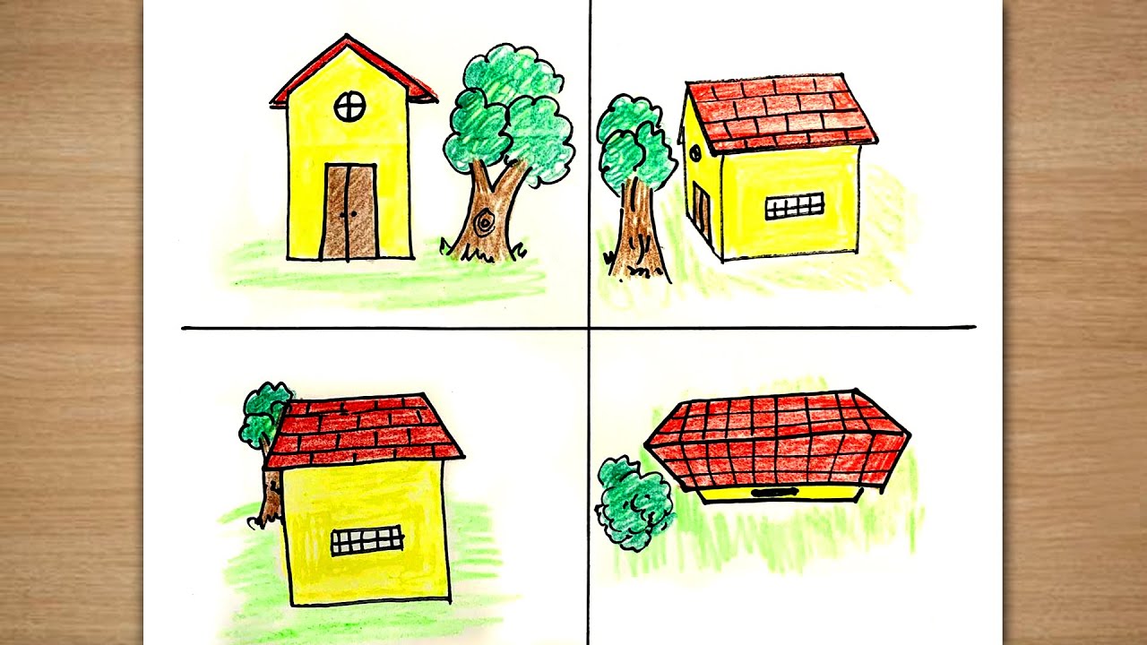 How to Draw House in Multiple Angles 🏡 | Step-by-Step Tutorial - YouTube