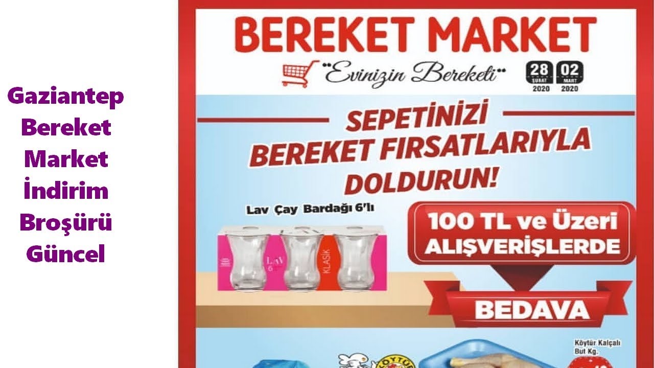 Bereket Market 28 Şubat 2 Mart Güncel İnsert - YouTube