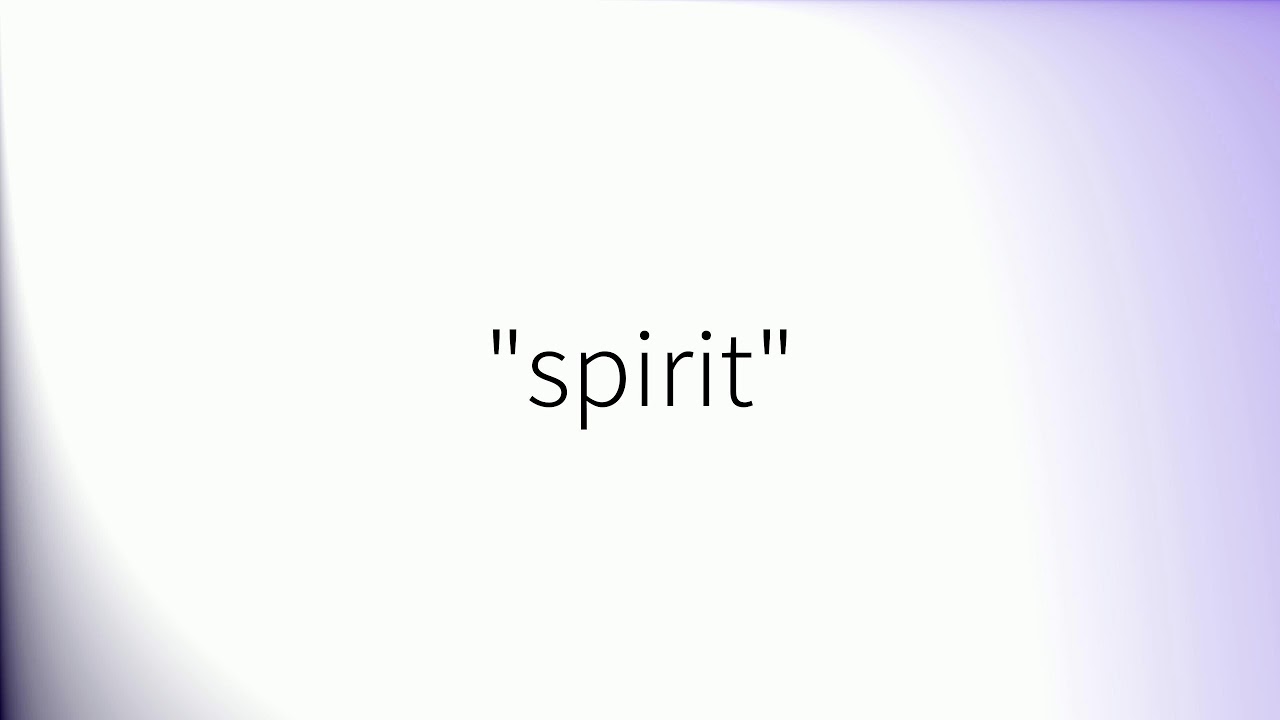 How to pronounce 'Spirit' (British English) - YouTube
