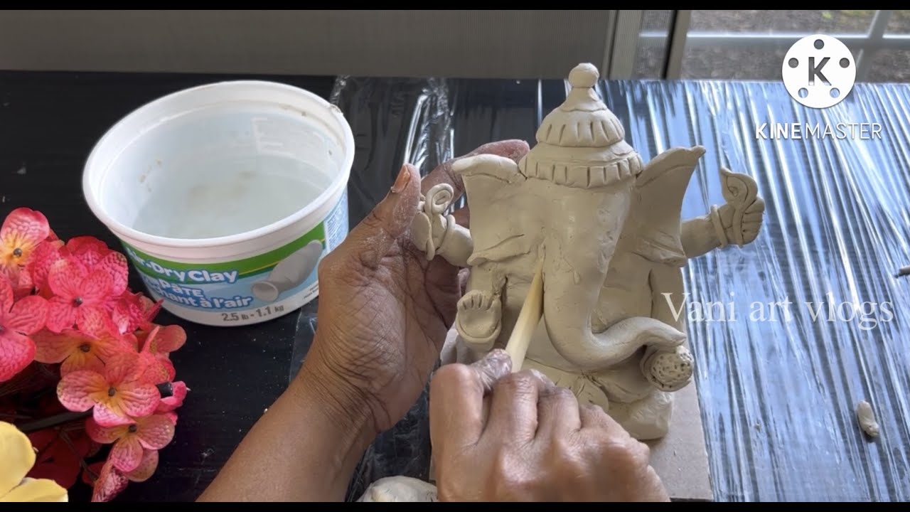 Clay Ganesha idol making /#clayganesha #artvlog . - YouTube