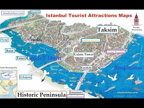 Istanbul Tourist Attraction Maps (Detailed)