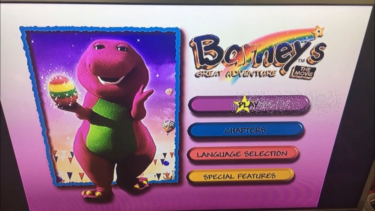 Barney’s Great Adventure THE MOVIE Menu - YouTube