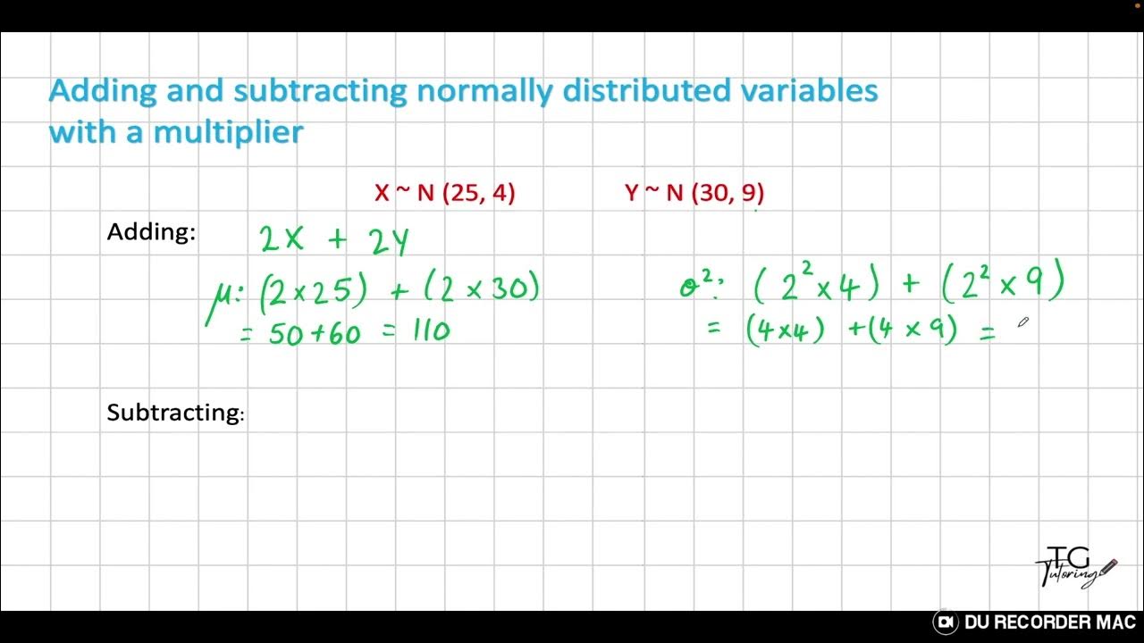 Combination of Normally Distributed Variables | TG Tips | Edexcel A-level Statistics - YouTube