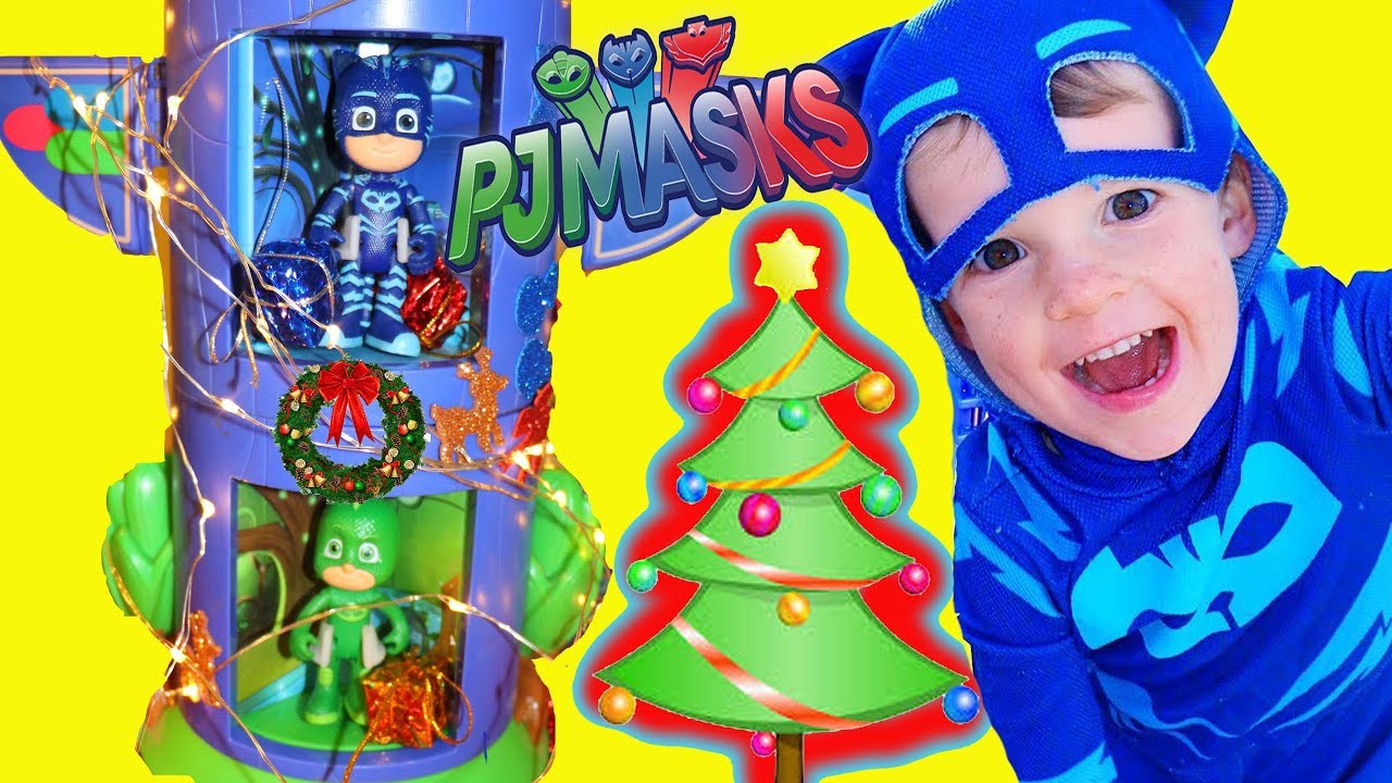 DIY PJ MASKS Assistant Plays Transforming Tower Decorating - YouTube