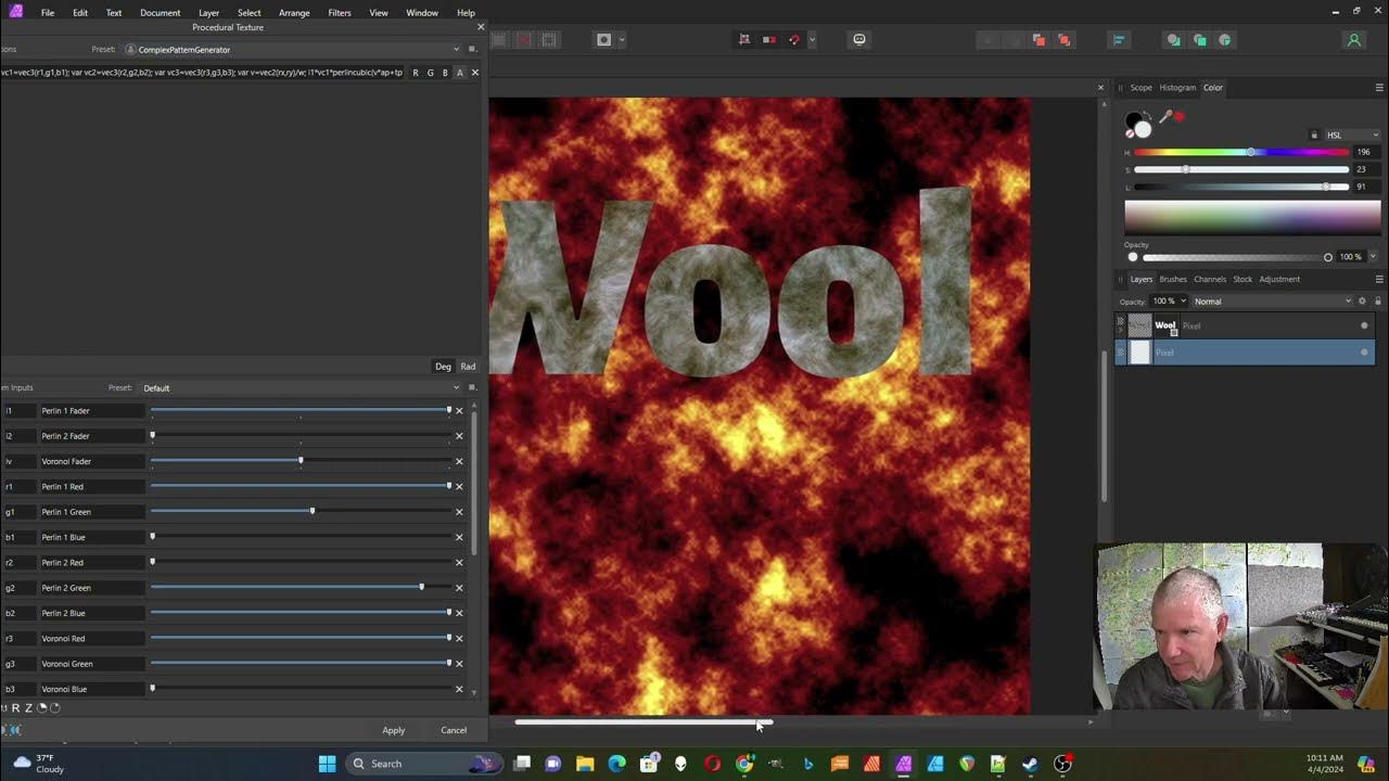 Complex Pattern Generator Using Affinity Photo's Procedural Texture Filter - YouTube