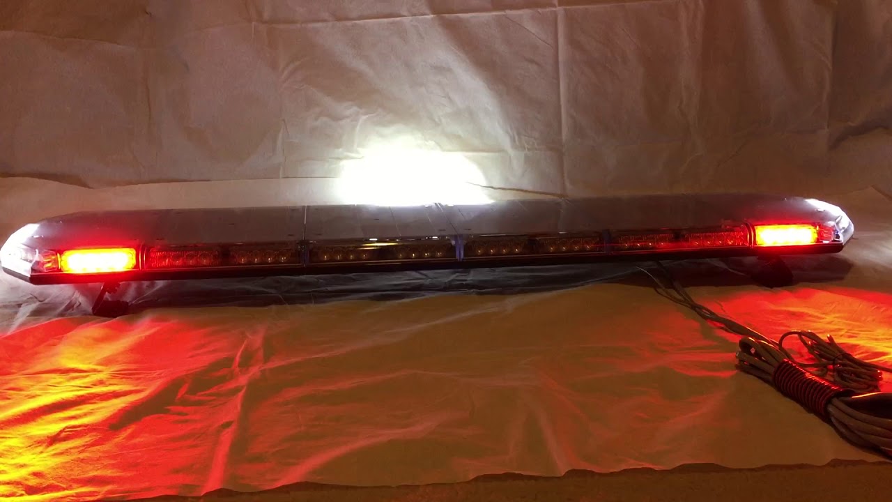 56” 104 LED Emergency BEACON Warning Light Bar - YouTube