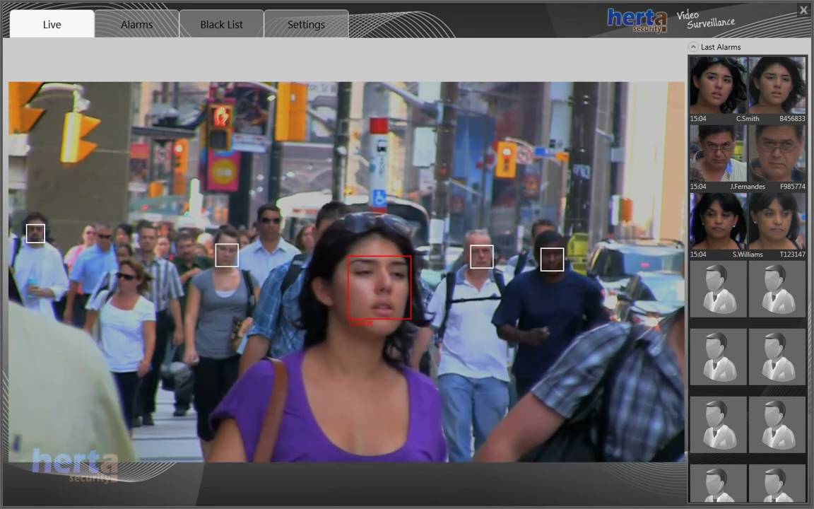 Herta Security Biometric Video Surveillance - YouTube