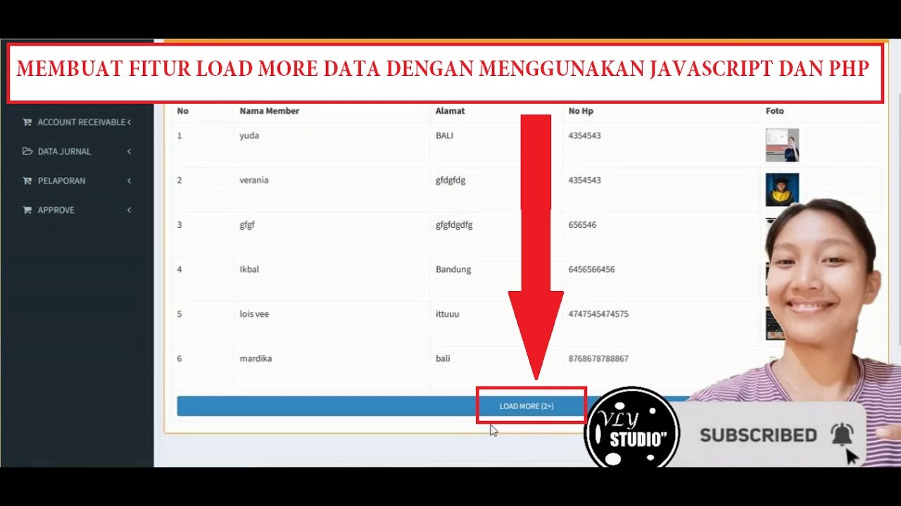 Load More Button Dengan Menggunakan Php Dan Ajax Javascript Youtube 8408