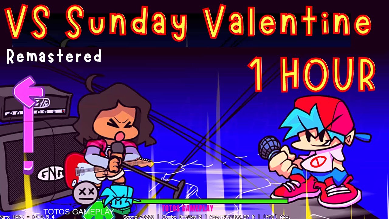 Friday Night Funkin - Vs Sunday Valentine 1 Hour ( remastered Sunday ...