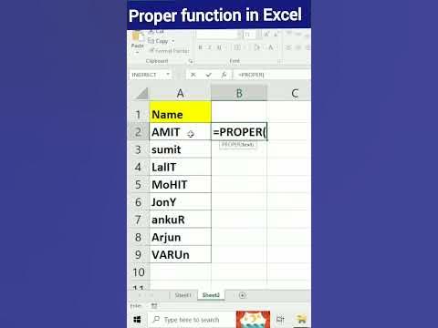 Proper function in Excel #shorts - YouTube