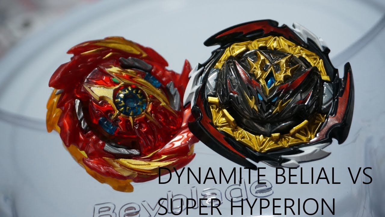 Beyblade Burst Dynamite Belial Vs Super Hyperion - YouTube