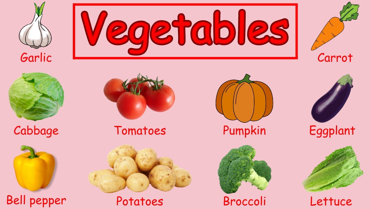 Vegetables - English Vocabulary - YouTube