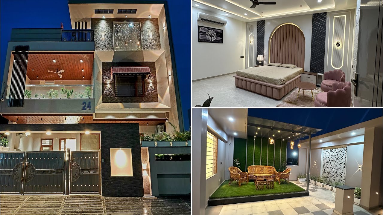 Inside Tour of 30x60 Latest Kothi With Roof Top Garden & Fountain ⛲️ ...