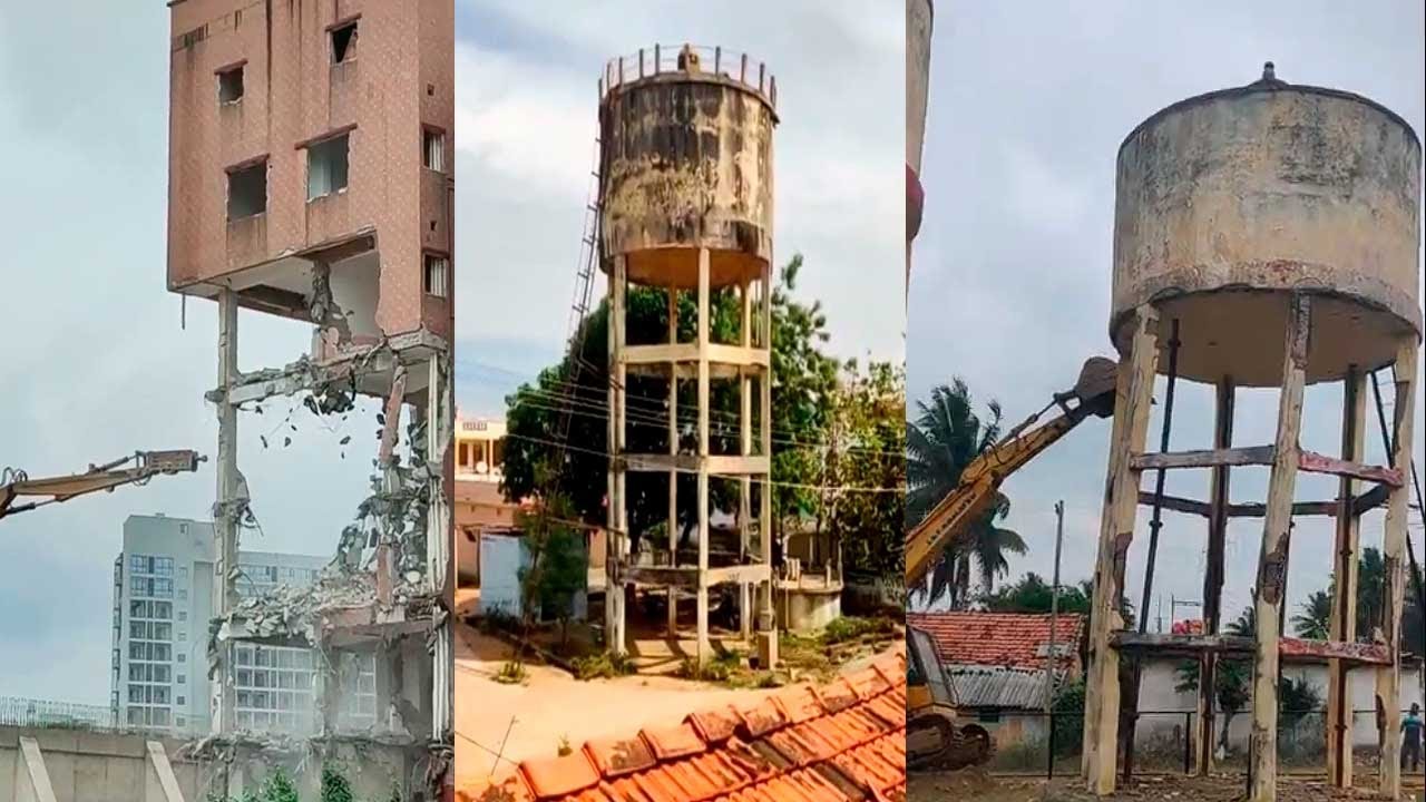 Water Towers Demolition Compilation April - YouTube