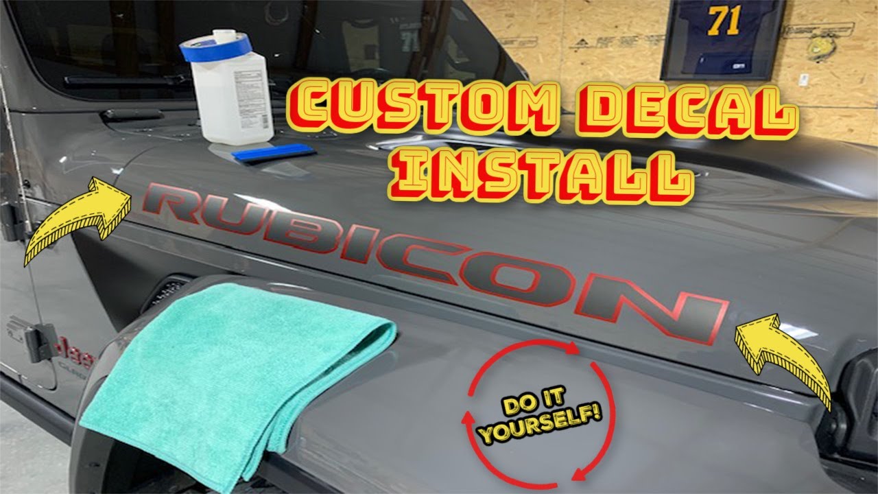 EASY Custom Jeep Decal | Vinyl Sticker Install - YouTube