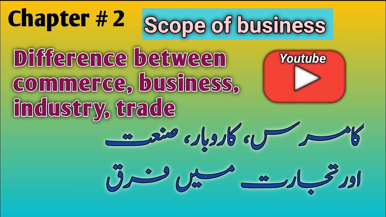 Difference between commerce, business, industry, trade. /I.com part one ...