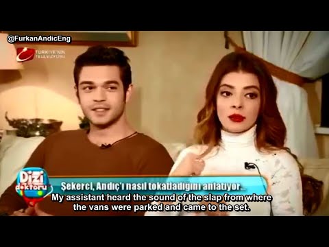 (English Sub) Furkan Andıç Talks About the Slapping Scene in Kaçak Gelinler (With Selin Şekerci)