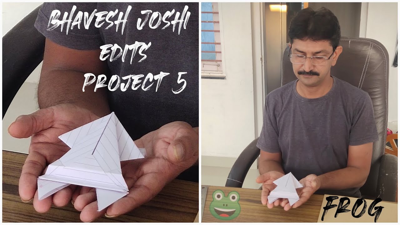 Paper art work Project 5 | Bhavesh Joshi | Jumping frog from paper ...