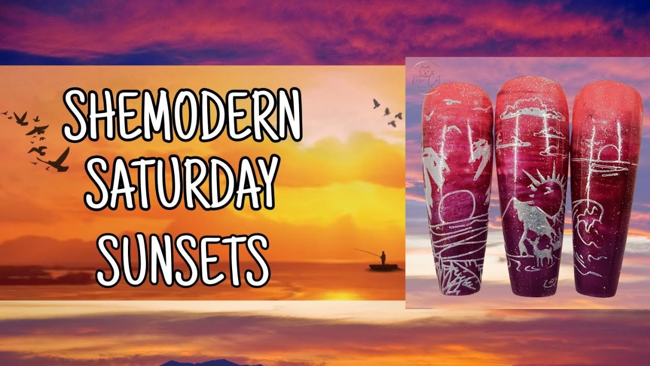 SheModern Saturday Sunsets | Chrome Sunset Nail Ideas | Nail Stamping ...