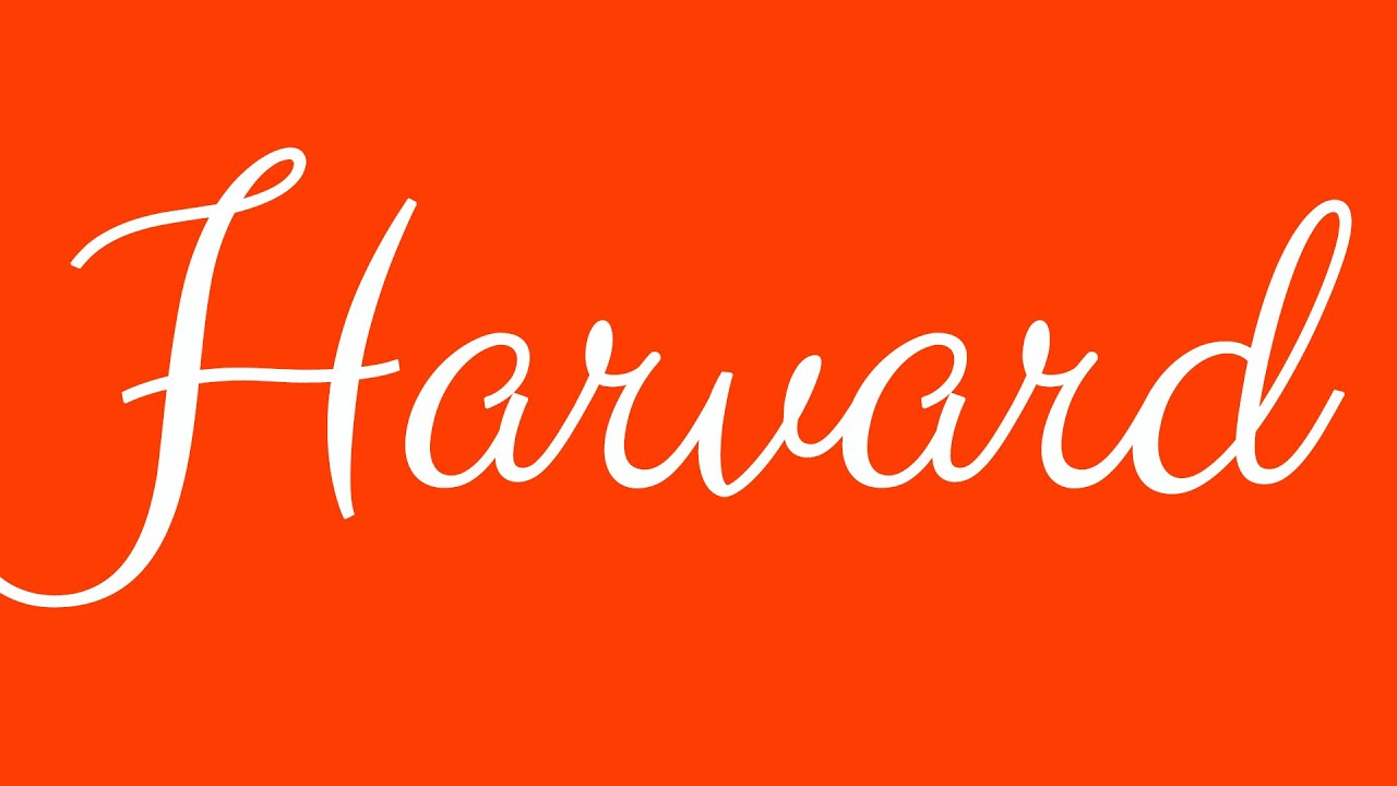 Learn how to Sign the Name Harvard Stylishly in Cursive Writing - YouTube