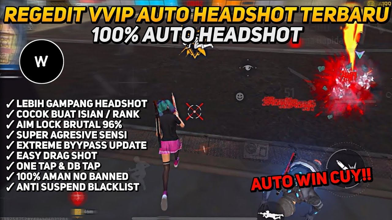 UPDATE‼️REGEDIT VIP AUTO HEADSHOT - REGE FF TERBARU NEMBAK BADAN HS CUY - YouTube