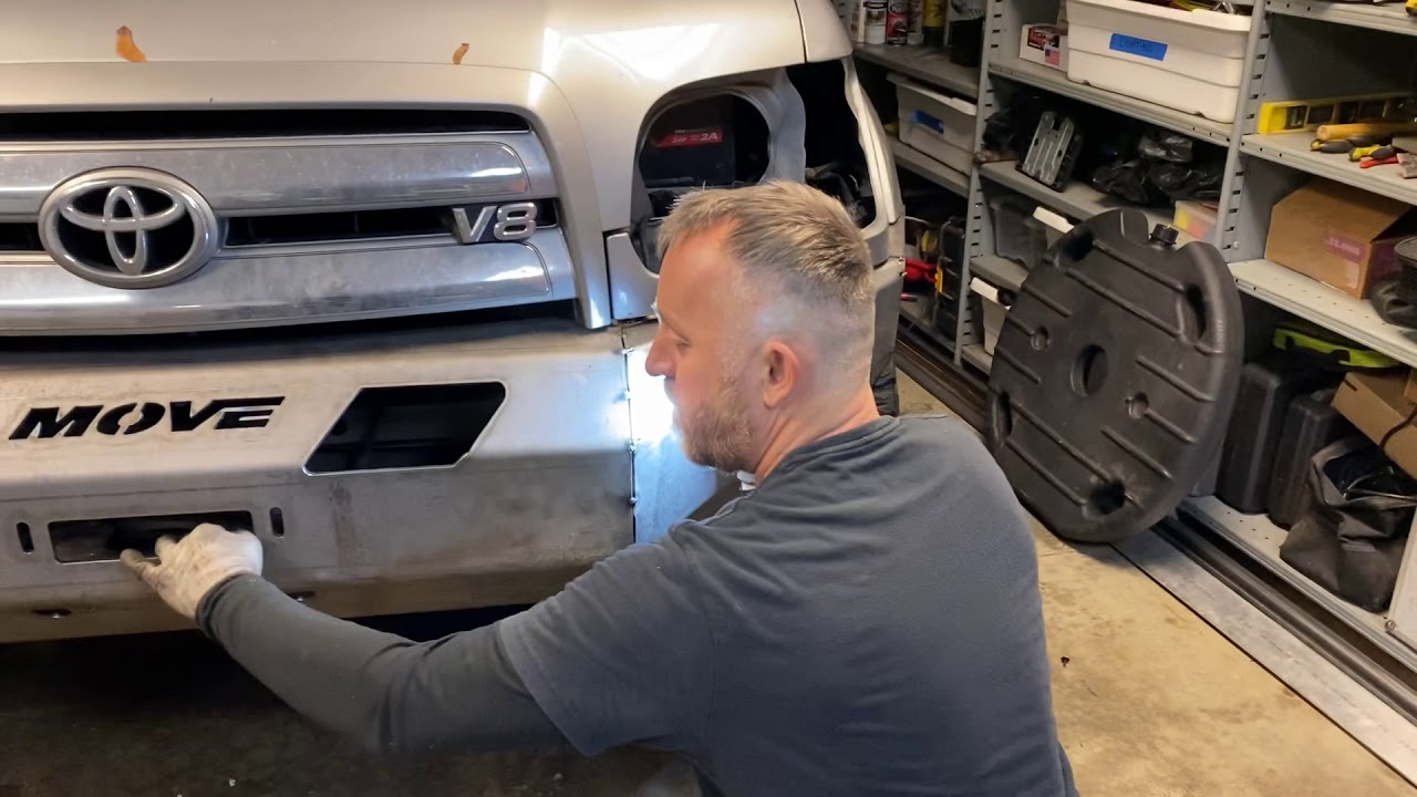 Move bumper fabrication and installation - YouTube