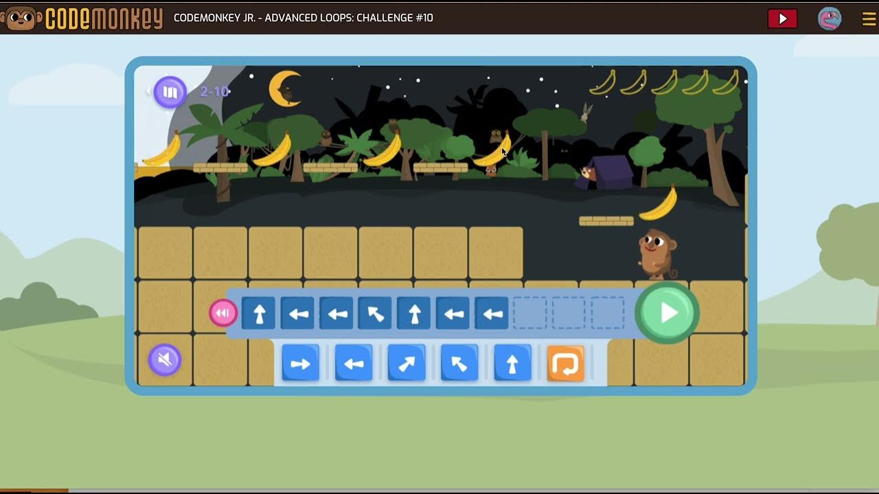 CodeMonkey Jr Advanced Loops 10 - YouTube