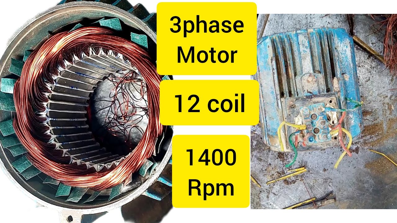 3hp motor winding /3phase motor /36 slot/1400 rpm/12 set coil+Diagram ...