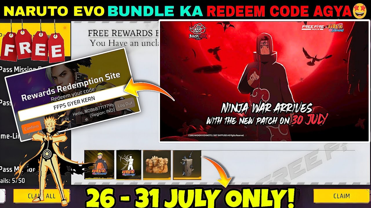 FREE FIRE REDEEM CODE TODAY 29 JULY| FF REWARDS REDEEM CODE | FF REDEEM ...