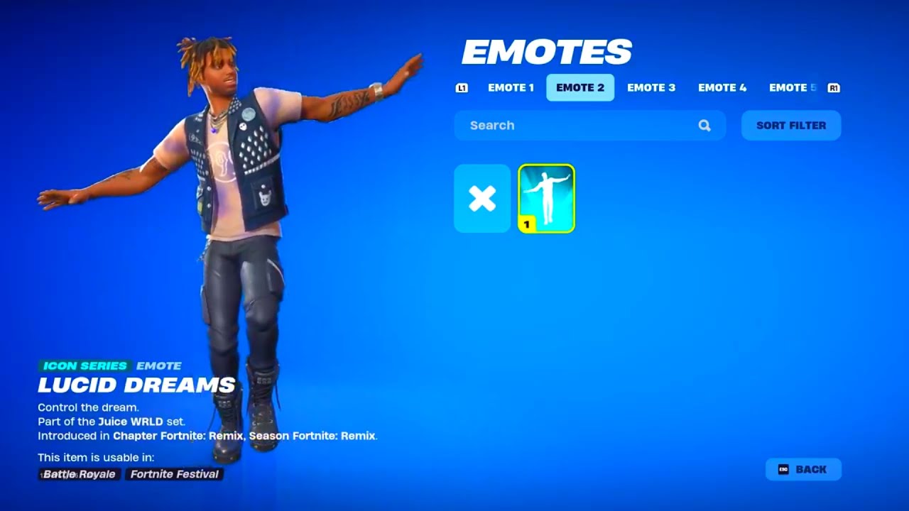 Juice WRLD LUCID DREAMS Emote - YouTube