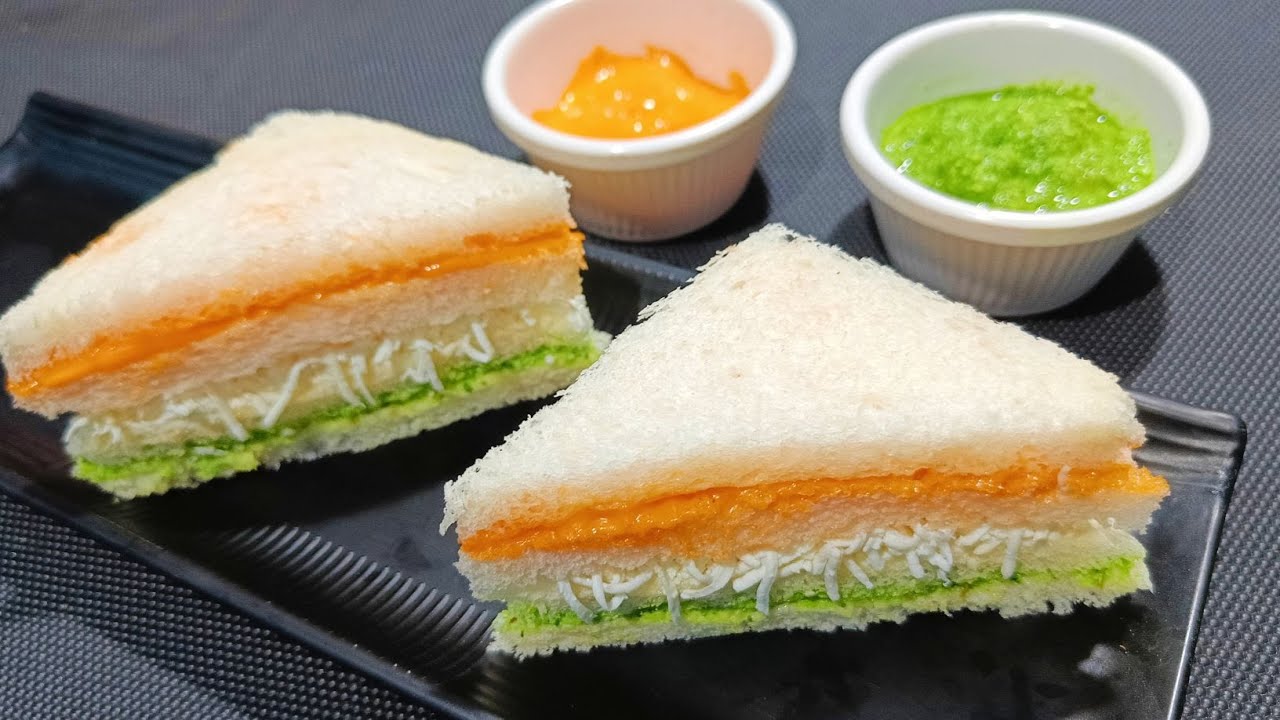 Tri colour sandwich | Independence Day Special Recipe | Tri colour Food ...