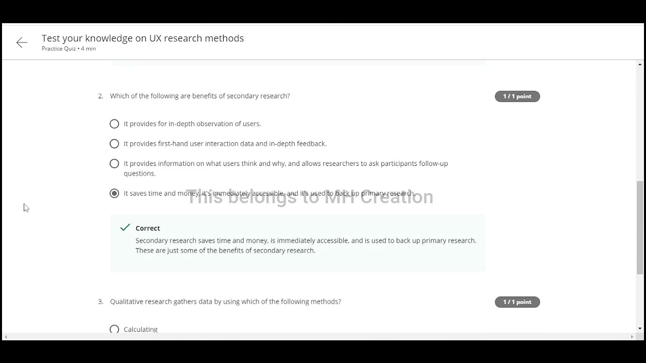 Test your knowledge on UX research methods | Introduction to Course 2 ...
