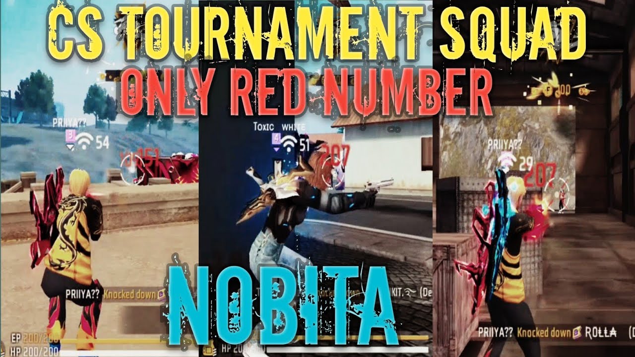 ONLY RED NUMBER CS TOURNAMENT SQUAD/ FF TOURNAMENT/ FB ESPORTS ...