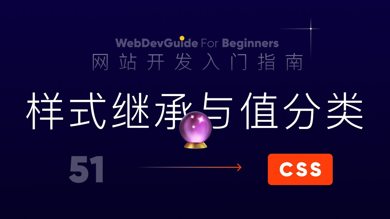网站开发入门指南51 了解样式继承与全局值| Html Css 零基础入门教程 Youtube 2330