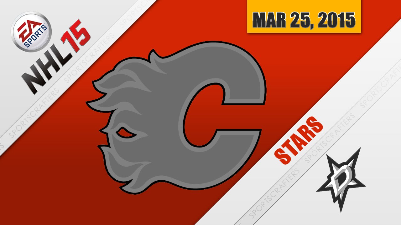 STARS vs FLAMES (Play NHL 15) - YouTube