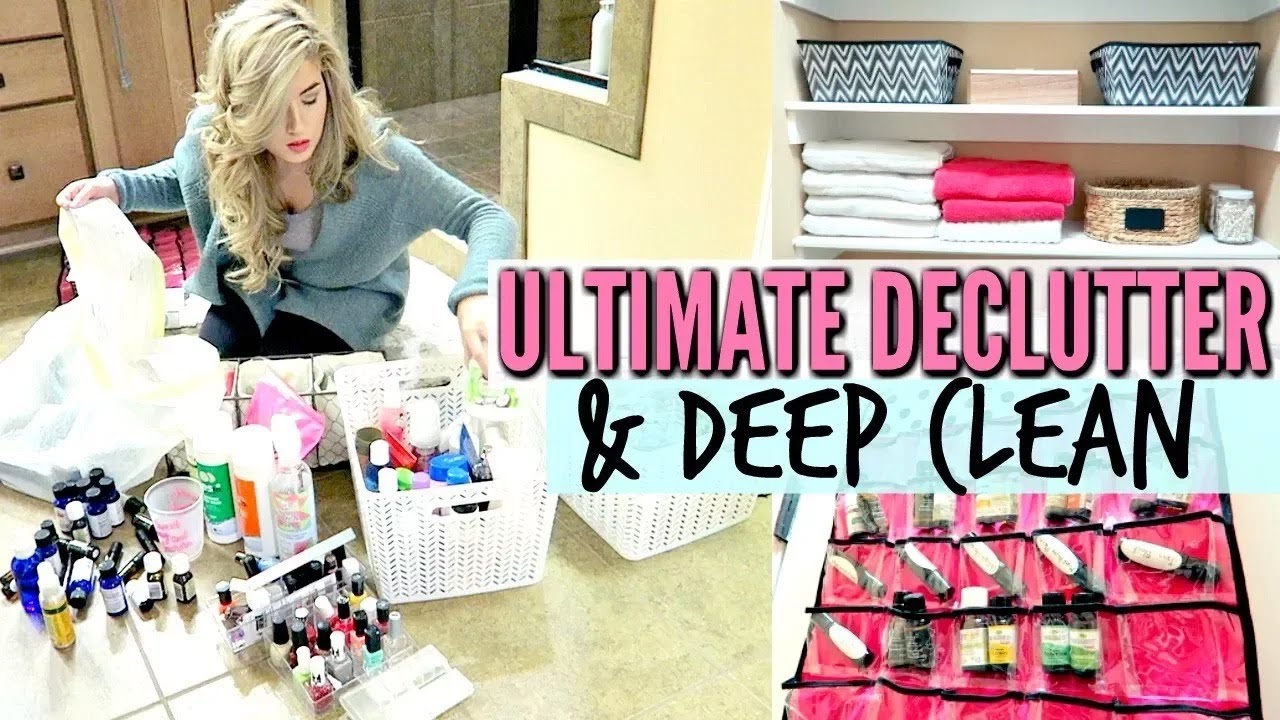 🙌 KONMARI METHOD BATHROOM DECLUTTER ORGANIZATION | DEEP CLEAN | ULTIMATE CLEAN WITH ME ...