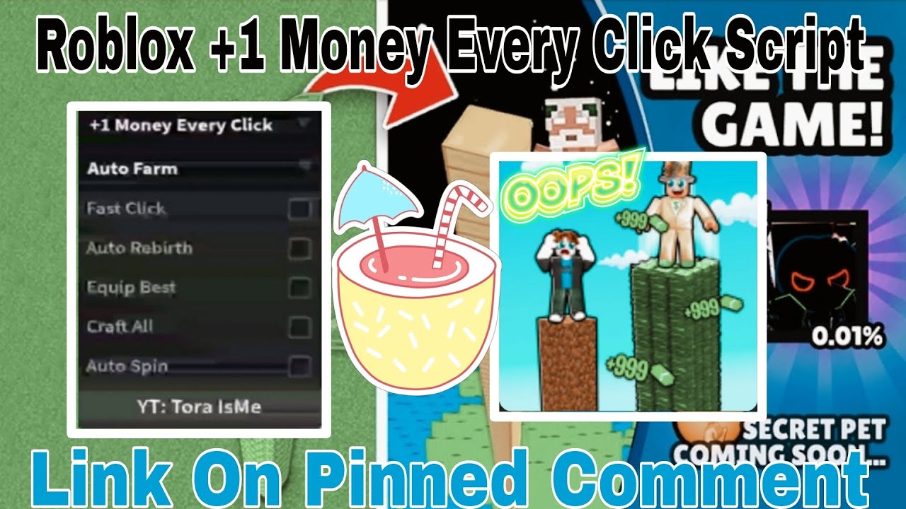 Roblox [+1 Money Every Second Script] Link On Pinned Comment - YouTube