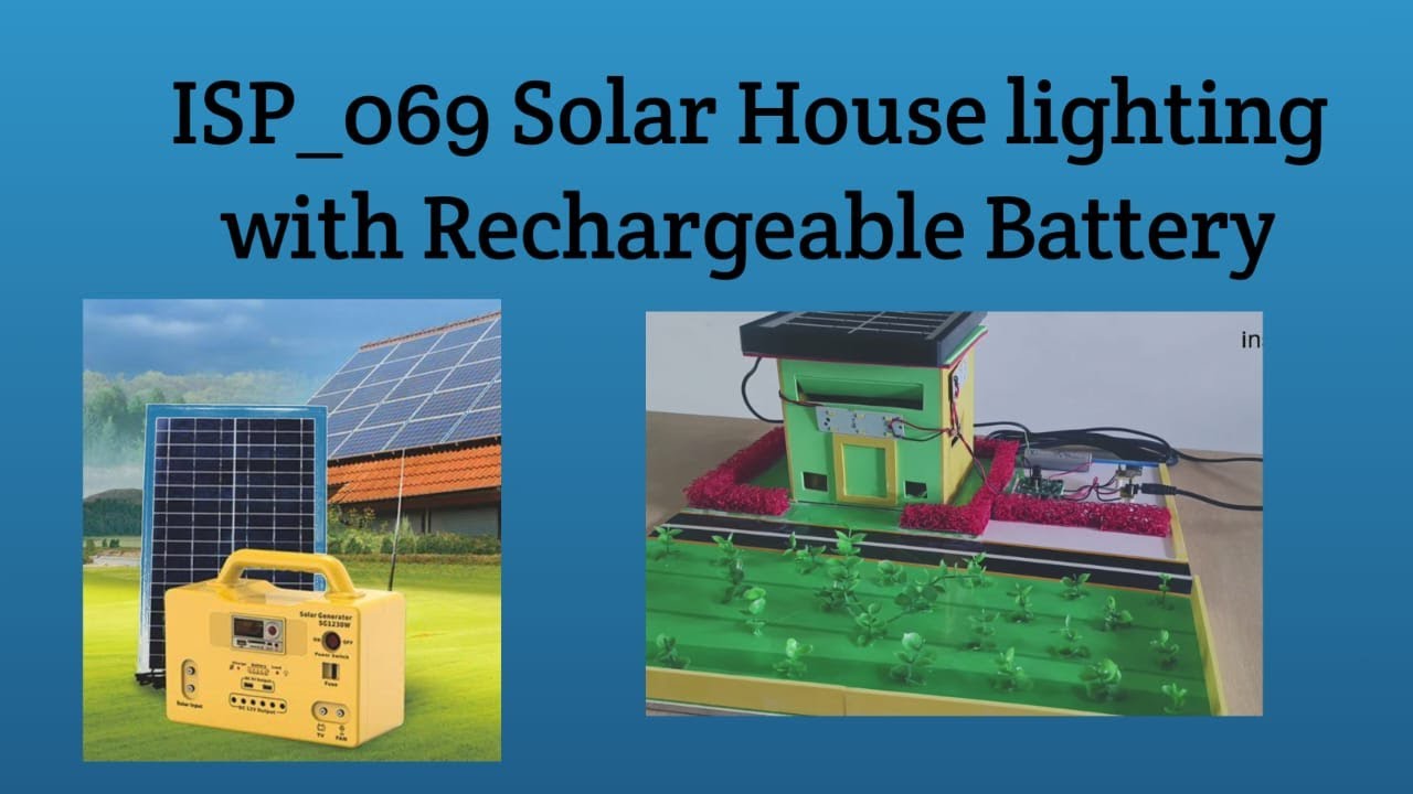 ISP_069 Solar House lighting with Rechargeable Battery - YouTube