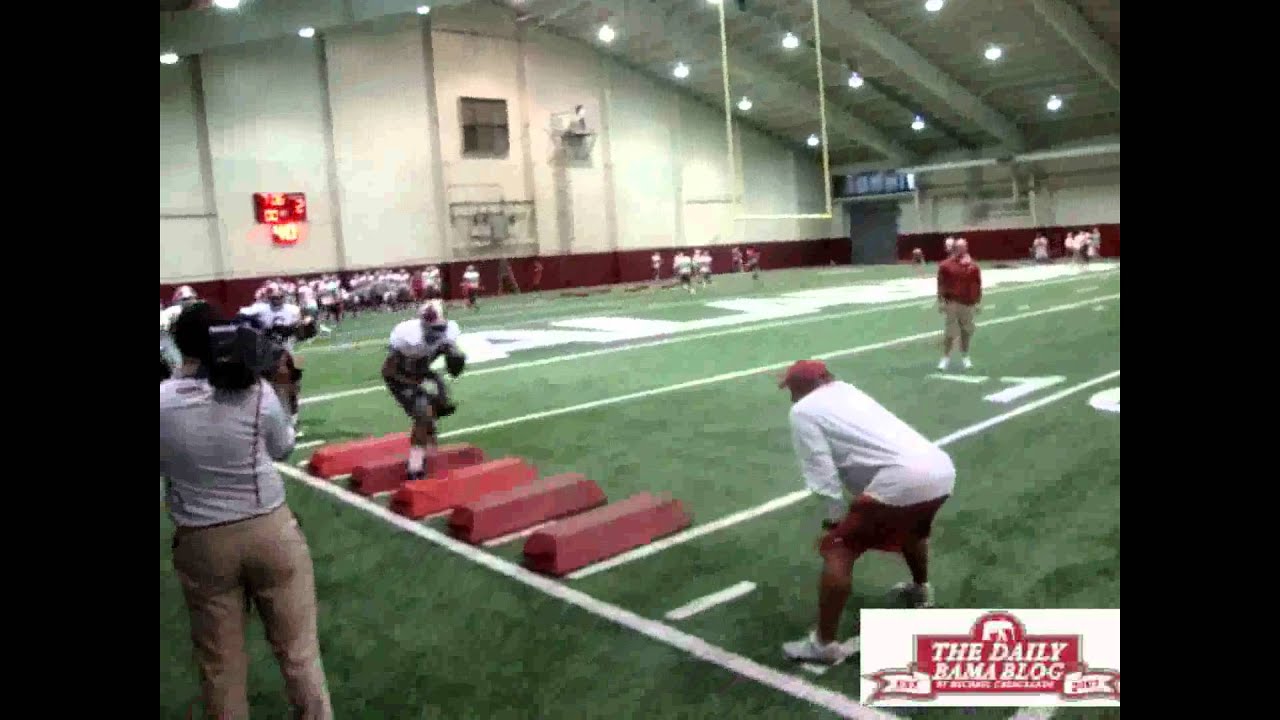 Alabama running backs work on ball security - YouTube