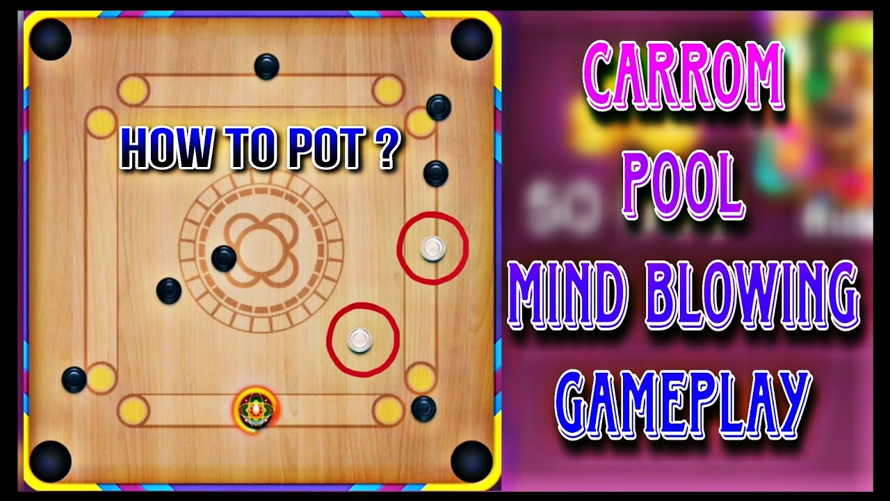 How to pot block puck 😈 carrom pool mind blowing 2 gameplay 😈#carrom # ...