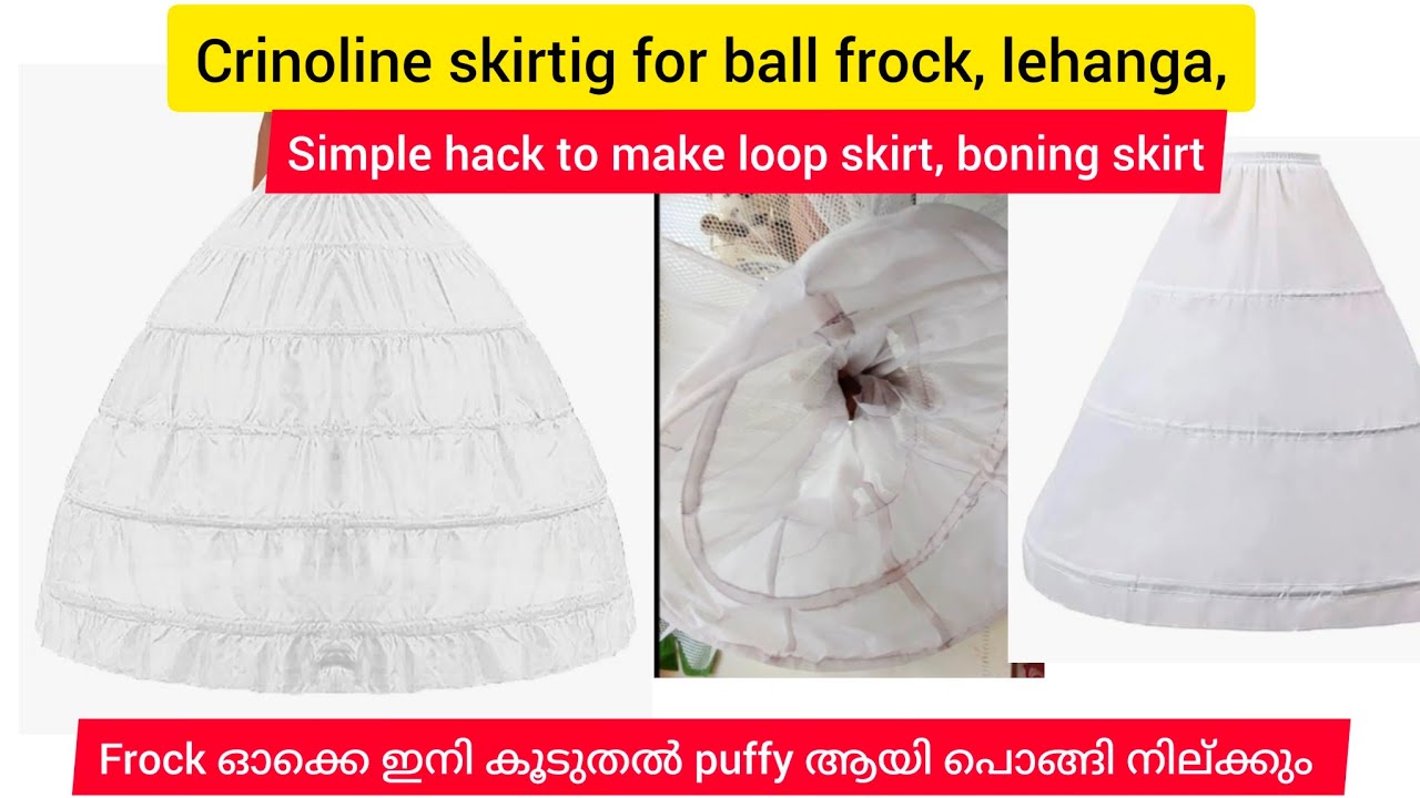 DIY: CRINOLINE/HOOP SKIRT |BONING SKIRT FOR BALL FROCK - YouTube